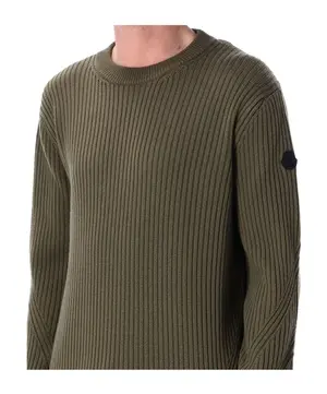 Moncler Ribbed Crewneck Knitted Sweater