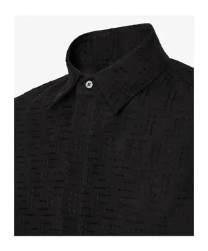 Fendi Collared Short-sleeve Shirt - Black