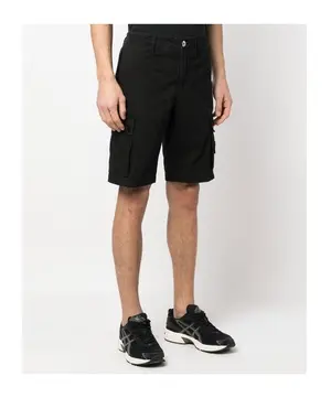 Stone Island Compass Patch Cargo Shorts - Black