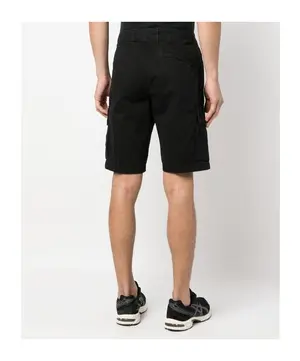 Stone Island Compass Patch Cargo Shorts - Black