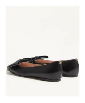 Valentino Garavani Bow Detail Round Toe Ballet Flats - Black