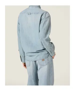 Miu Miu Button-up Denim Shirt - Light Blue