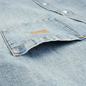 Miu Miu Button-up Denim Shirt - Light Blue