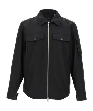 Moose Knuckles Collared Zip-up Jacket With Zipper Cuffs