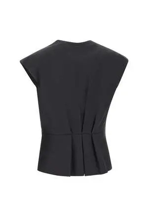 Marella Bazar Wrap V-neck Top - Black