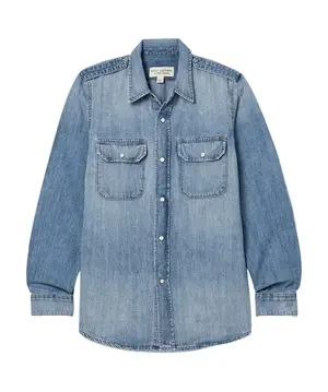 NILI LOTAN Long-sleeved Denim Shirt