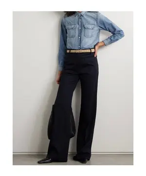 NILI LOTAN Long-sleeved Denim Shirt