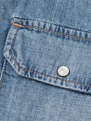NILI LOTAN Long-sleeved Denim Shirt