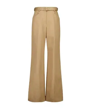 Gabriela Hearst Belted Wide-leg Trousers - Camel