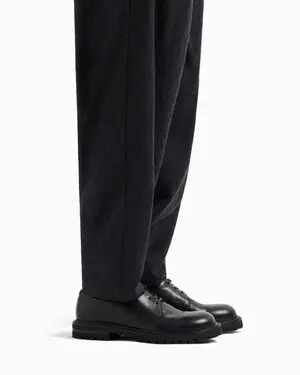 Giorgio Armani Embossed Leather Lace-up Shoes