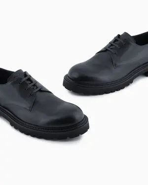 Giorgio Armani Embossed Leather Lace-up Shoes