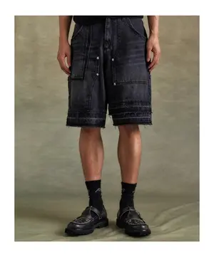 Andersson Bell Raw Edge Denim Shorts