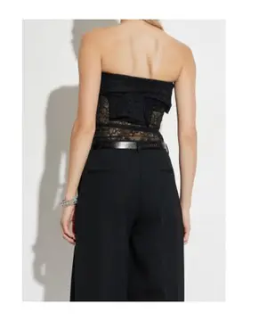Vetements Lace Bow Tube Top