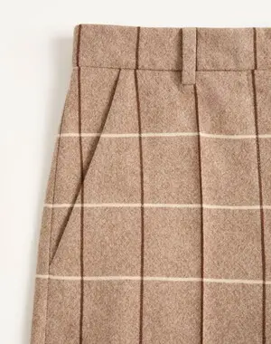 Valentino Garavani Windowpane Checked Wide-leg Trousers
