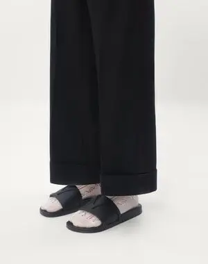 Valentino Garavani Open Toe Slip-on Sandals - Black