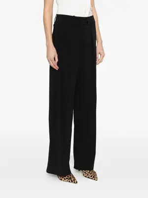Patrizia Pepe Button Detail Pleated Wide Leg Trousers