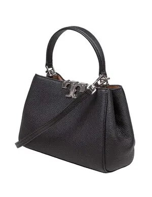 Tory Burch Eleanor Pebbled Mini Satchel Bag - Black