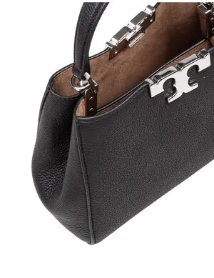 Tory Burch Eleanor Pebbled Mini Satchel Bag - Black
