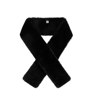 TOTEME Shearling Tuxedo Scarf - Black