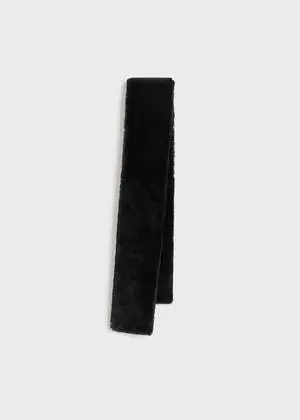 TOTEME Shearling Tuxedo Scarf - Black