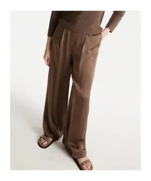 Marella Wide-fit Crinkle Twill Trousers