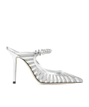JIMMY CHOO Bing 100 Embellished Pumps - Silver