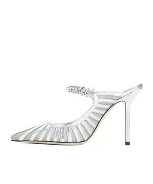 JIMMY CHOO Bing 100 Embellished Pumps - Silver