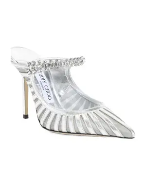 JIMMY CHOO Bing 100 Embellished Pumps - Silver