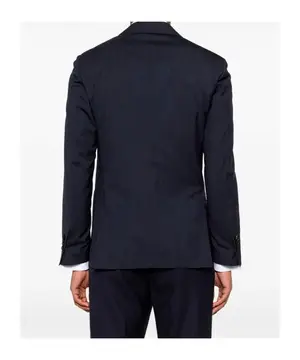 LARDINI Button Pin Virgin-wool Jacket - Blue