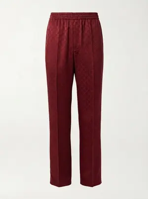 Gucci Gg Jacquard Elastic Waistband Trousers
