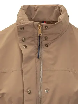 Moncler High-neck Drawstring Jacket - Light Brown