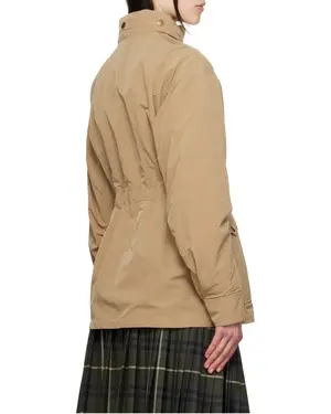 Moncler High-neck Drawstring Jacket - Light Brown