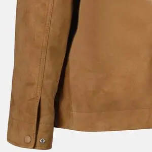 Dior Suede Collared Button-up Jacket - Brown