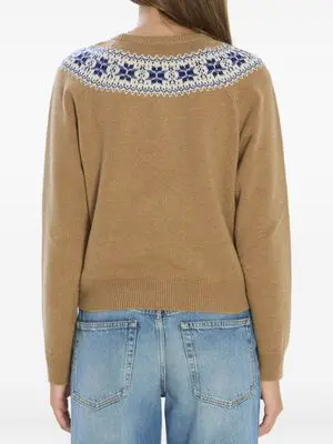 Celine Fair Isle Cashmere Crew Neck Sweater