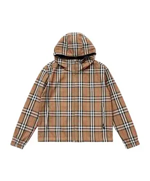 Burberry Hooded Jacket With Zipper Closure