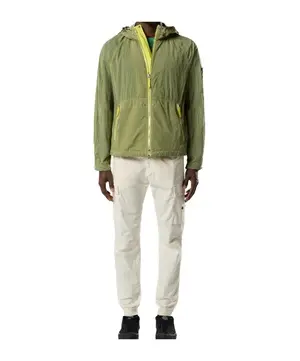 Stone Island Hooded Jacket With Light Water And Wind Resistance - Lemon