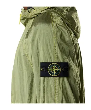 Stone Island Hooded Jacket With Light Water And Wind Resistance - Lemon