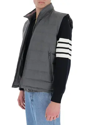 Thom Browne Down-filled Ski Vest - Medium Gray