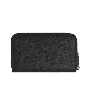 Montblanc Medium Continental Wallet 12cc With Zip In Sartorial Leather - Black