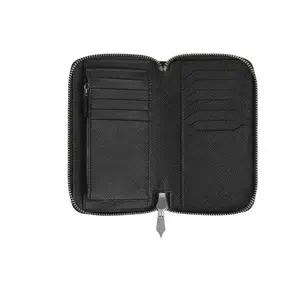 Montblanc Medium Continental Wallet 12cc With Zip In Sartorial Leather - Black