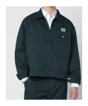 Needles Zipped Logo Patch Jacket - Green