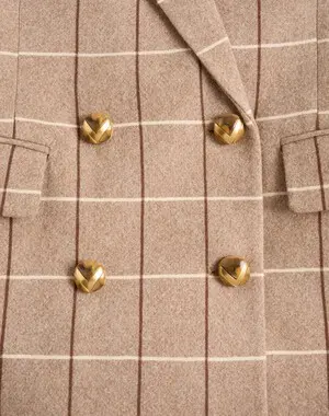 Valentino Garavani Windowpane Check Double-breasted Blazer