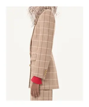 Valentino Garavani Windowpane Check Double-breasted Blazer