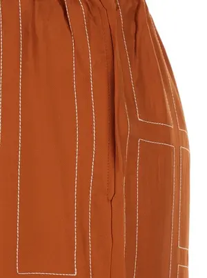 TOTEME Monogram-patterned Wide-leg Trousers
