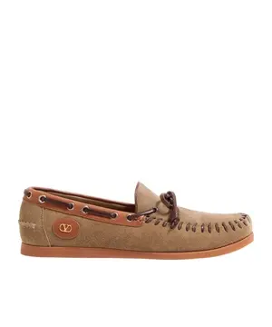 Valentino Garavani Palm Avenue Slip-on Boat Shoes - Brown