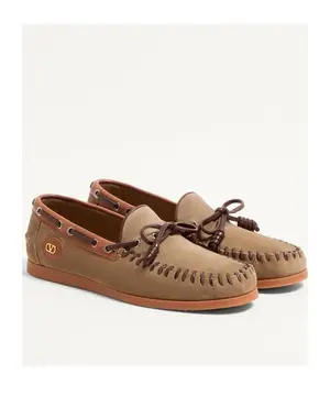 Valentino Garavani Palm Avenue Slip-on Boat Shoes - Brown