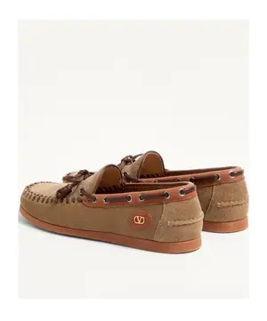 Valentino Garavani Palm Avenue Slip-on Boat Shoes - Brown