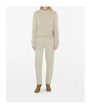 Burberry Checked Knitted Crewneck Jumper