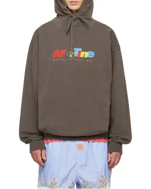 Martine Rose Logo Print Drawstring Hoodie