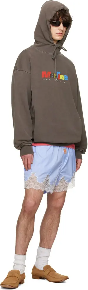 Martine Rose Logo Print Drawstring Hoodie